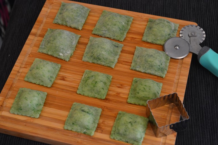 Small Batch Homemade Spinach Ravioli