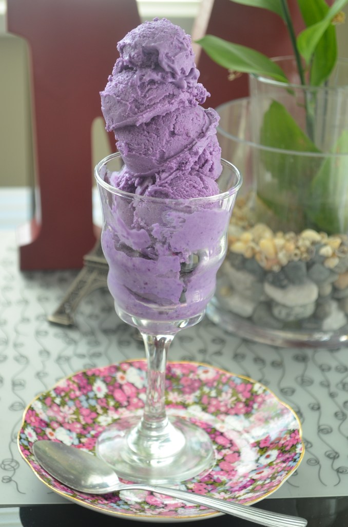 Small Batch Homemade Purple Yam (Ube) Ice Cream