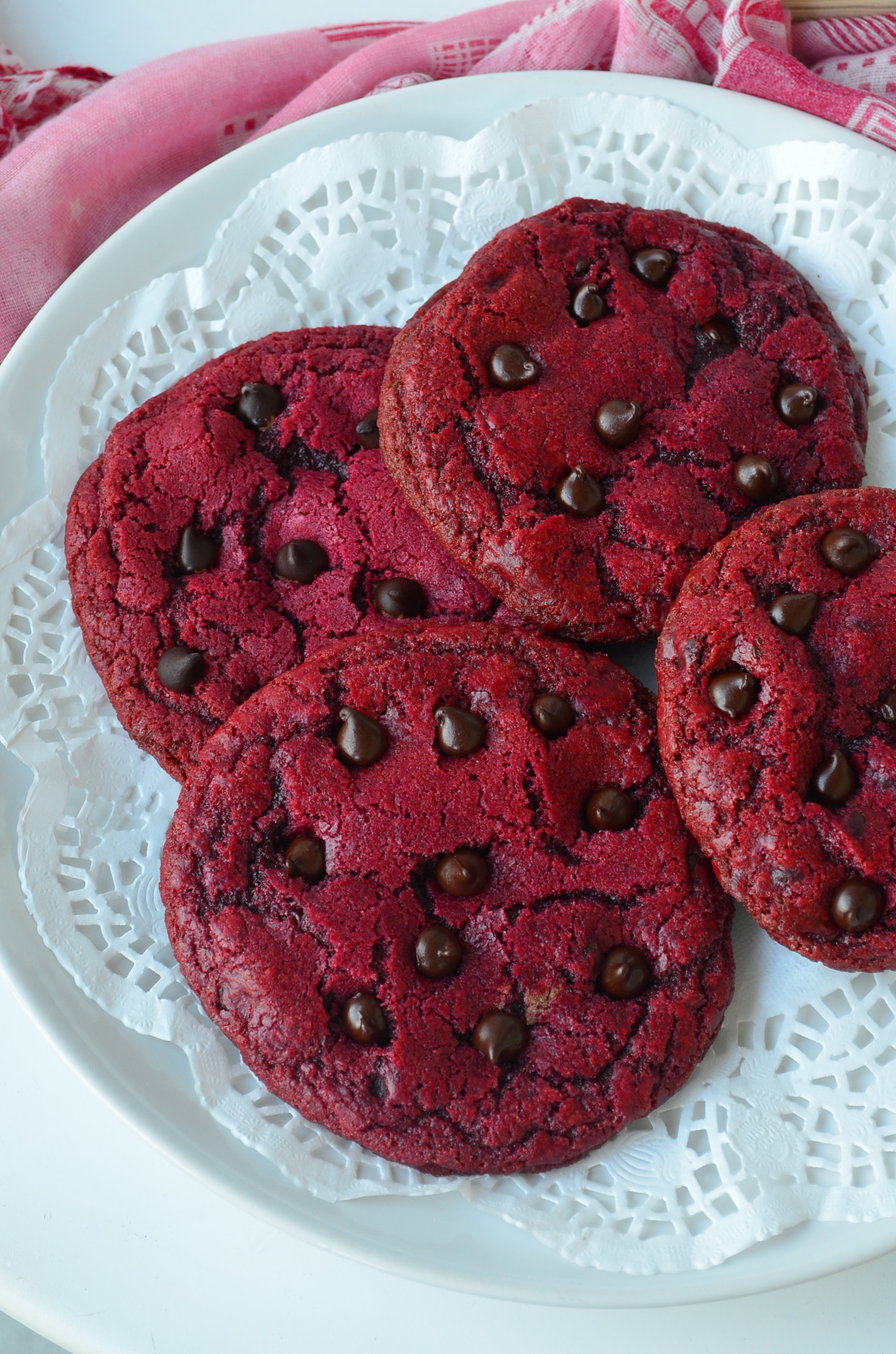 Small Batch Red Velvet Chocolate Chip Cookie