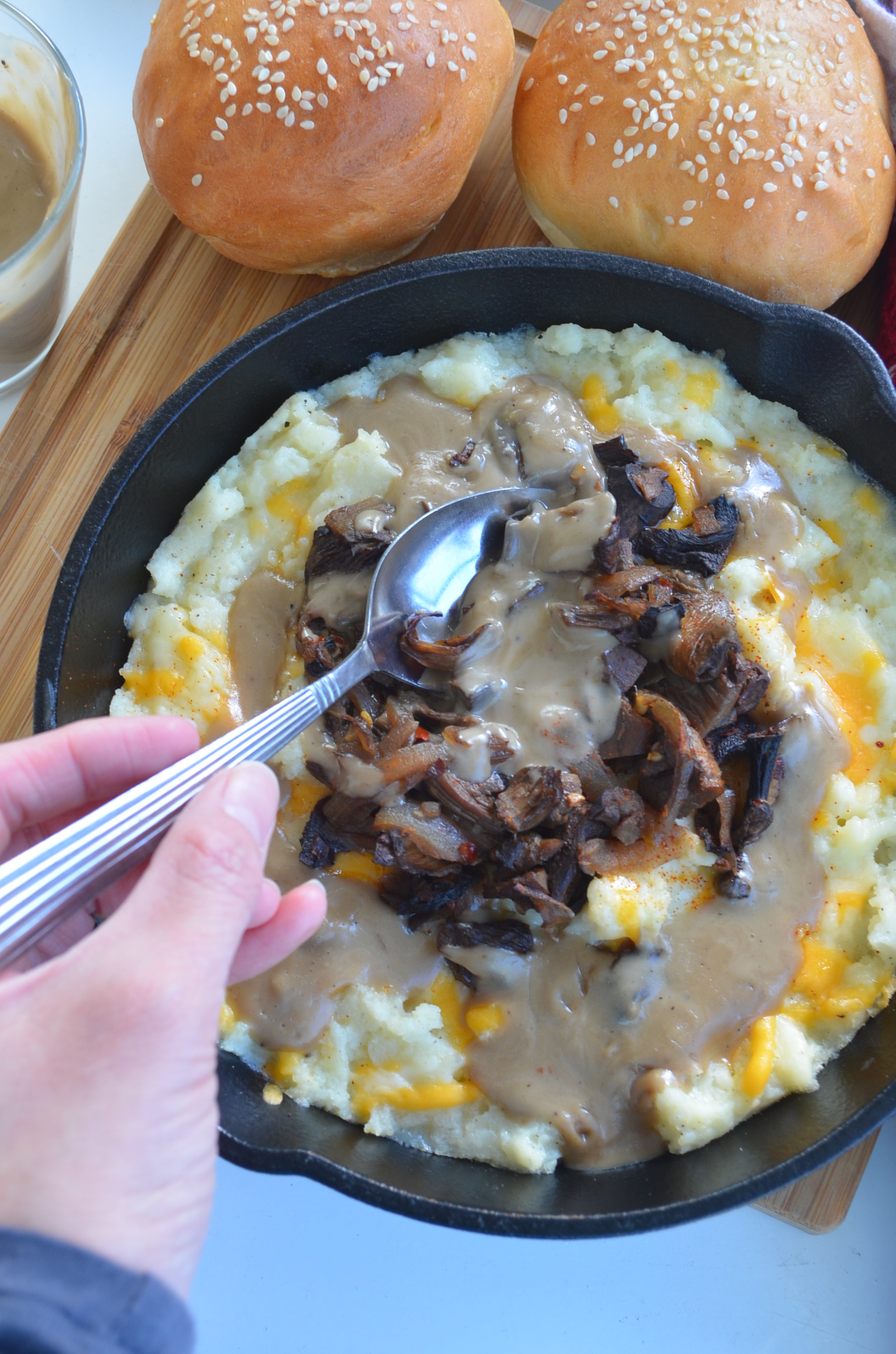 Meat Free Monday: Baked Mashed Potato with Sauteed Mushroom