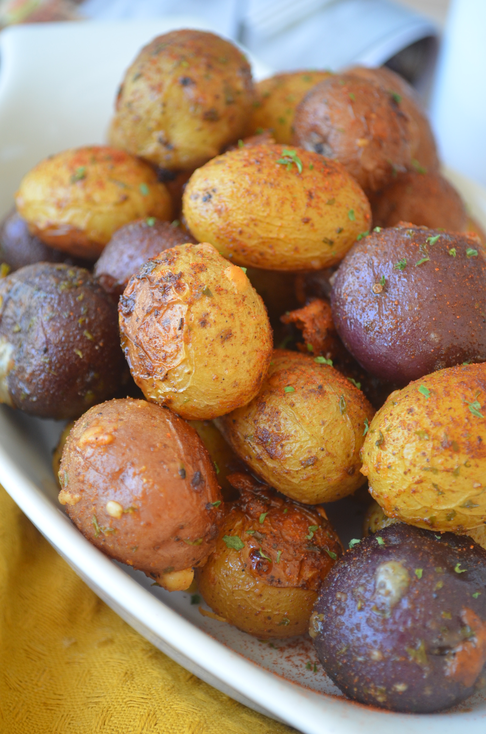 Parmesan and Garlic Butter Roasted Baby Potatoes