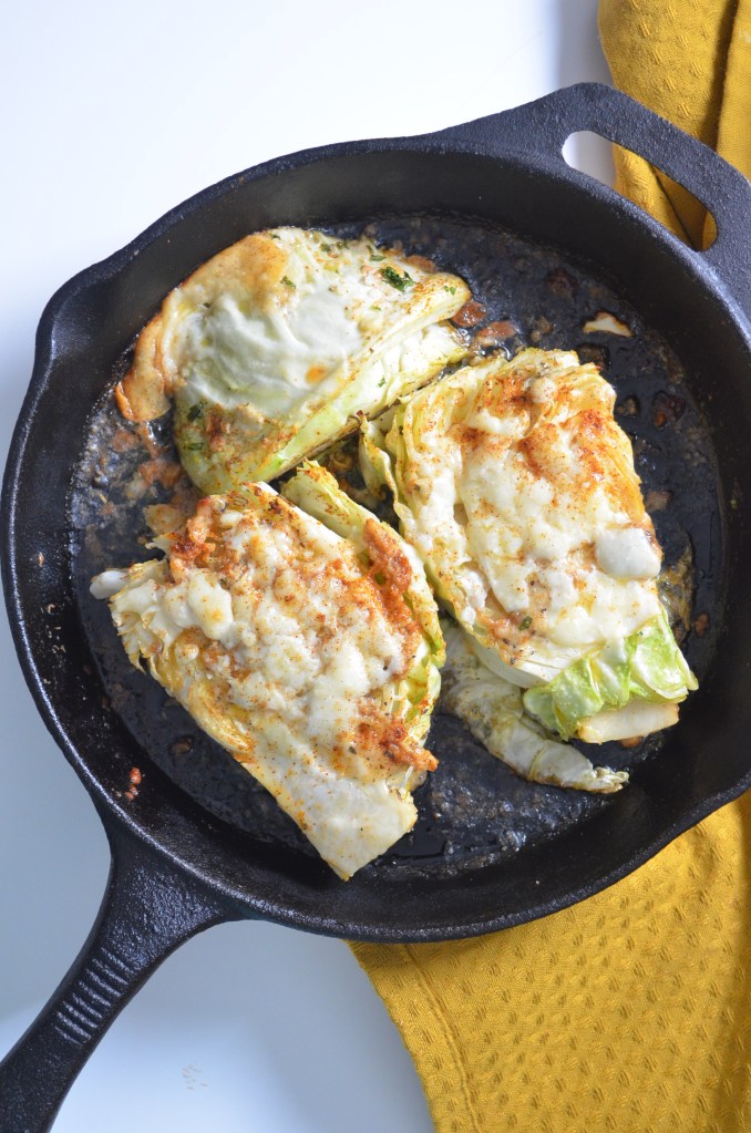 Meat Free Monday: Garlic Butter & Parmesan Roasted Cabbage Wedges