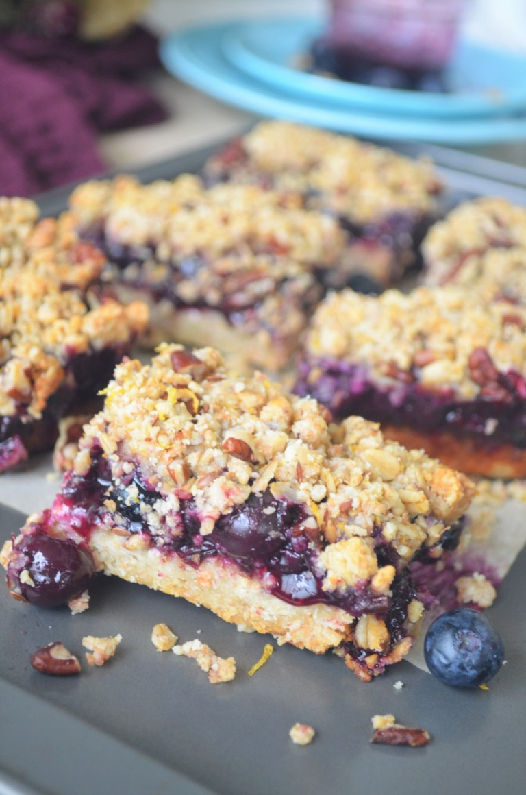 Gluten Free & Vegan: Small Batch Blueberry Lemon Crumb Bars (No Refined ...