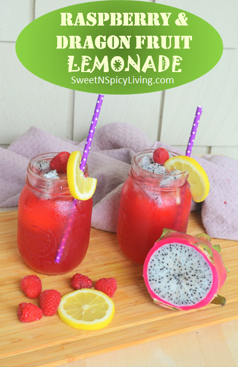 Raspberry and Dragon Fruit Lemonade