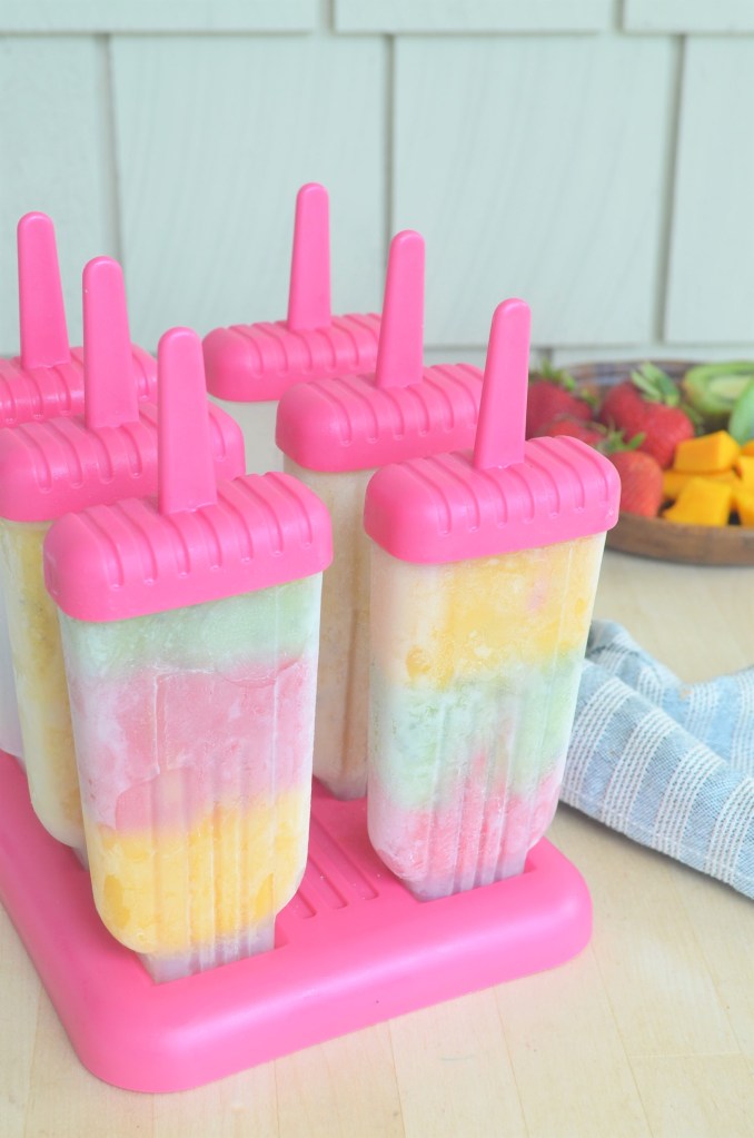 Dairy Free Nothing but Fruit Popsicles (No Refined Sugar Added)