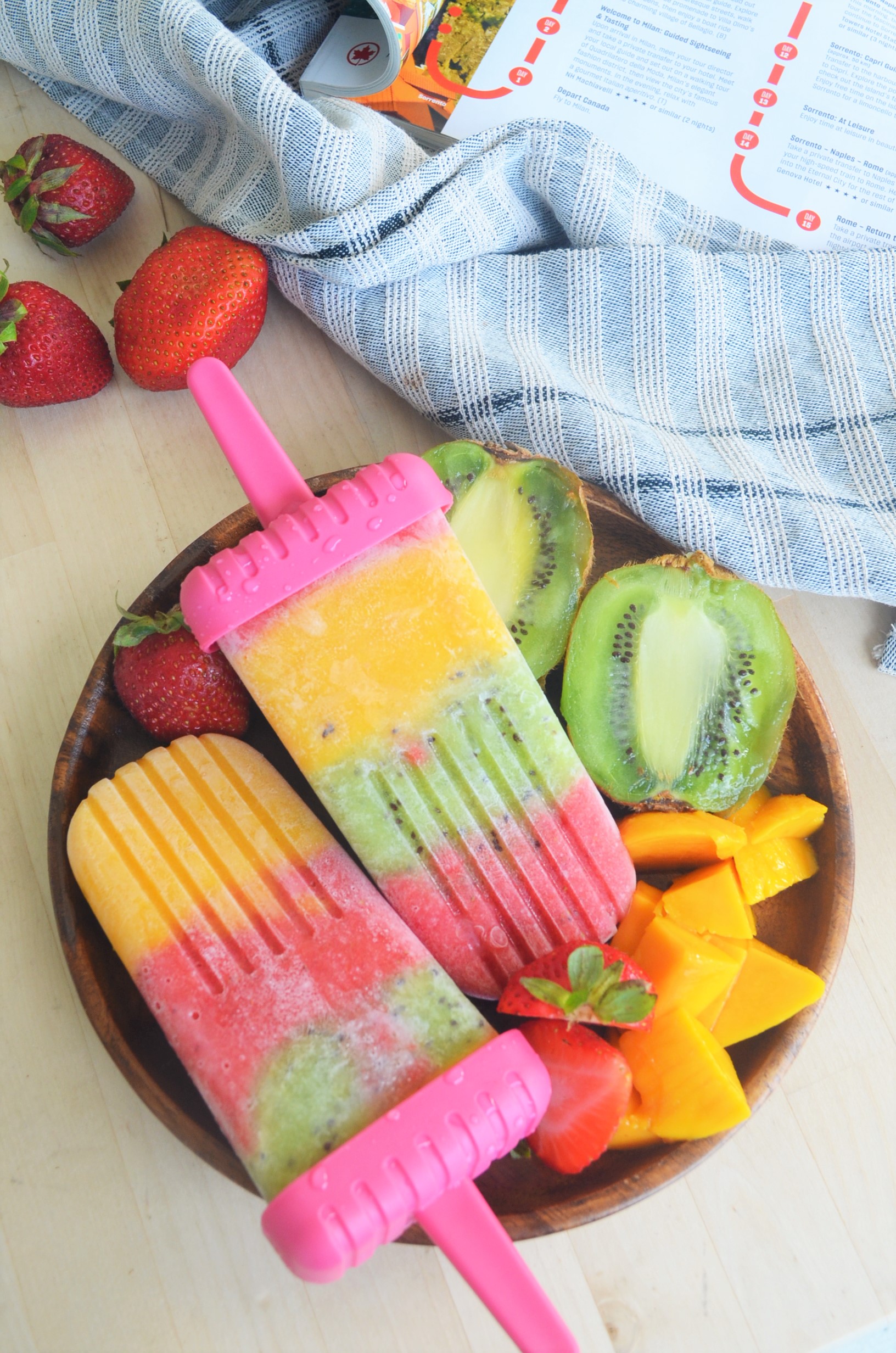 Dairy Free Nothing but Fruit Popsicles (No Refined Sugar Added)