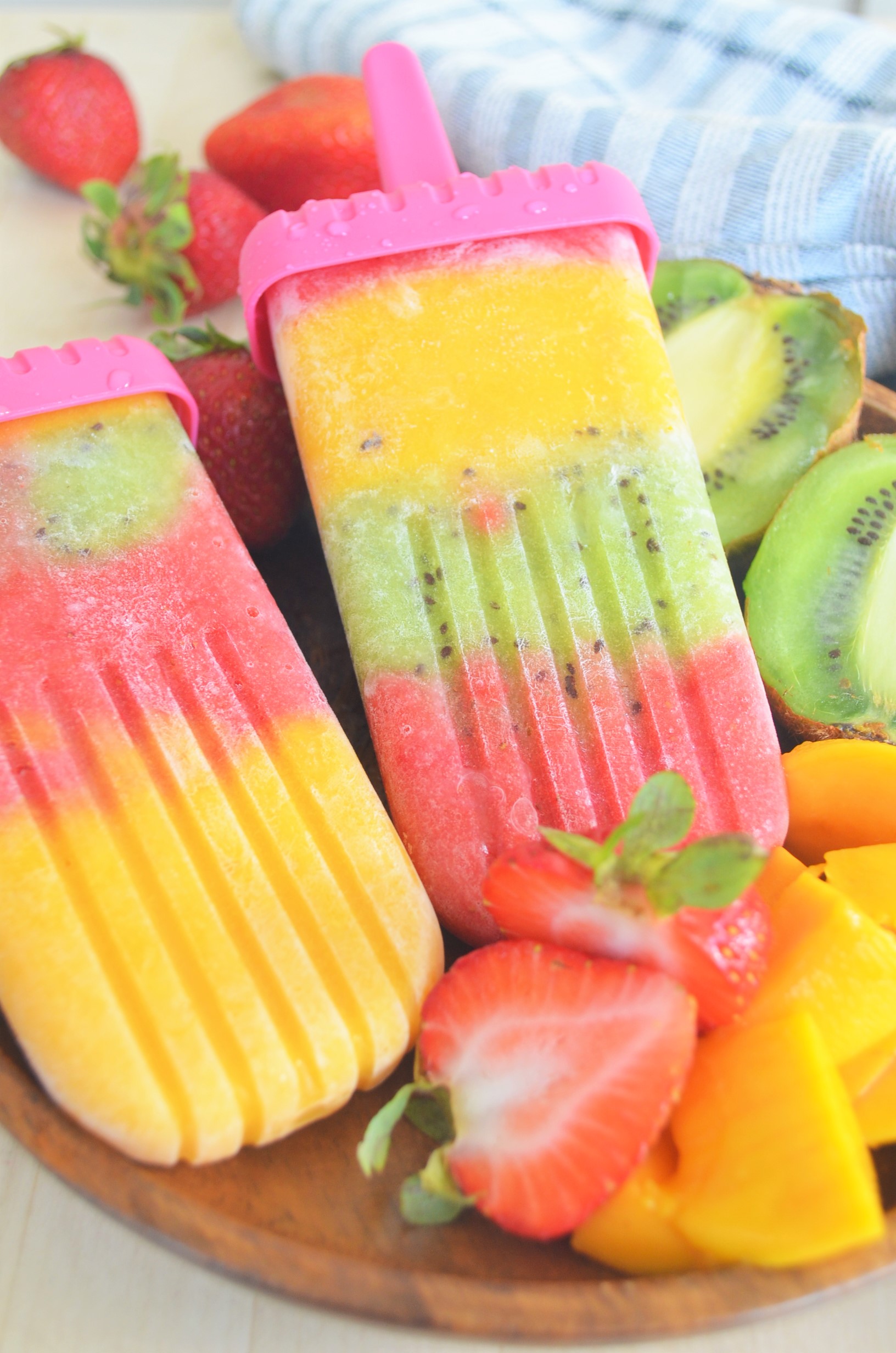 Dairy Free Nothing but Fruit Popsicles (No Refined Sugar Added)