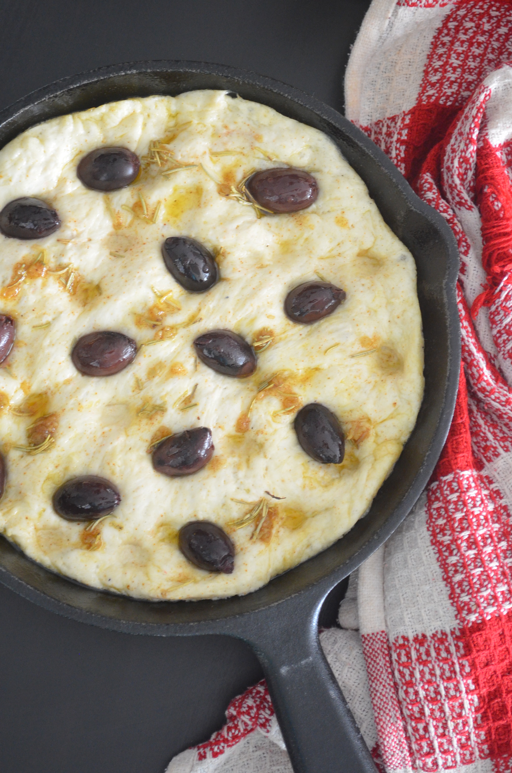 [VIDEO] Small Batch Skillet Kalamata Olive Focaccia Bread