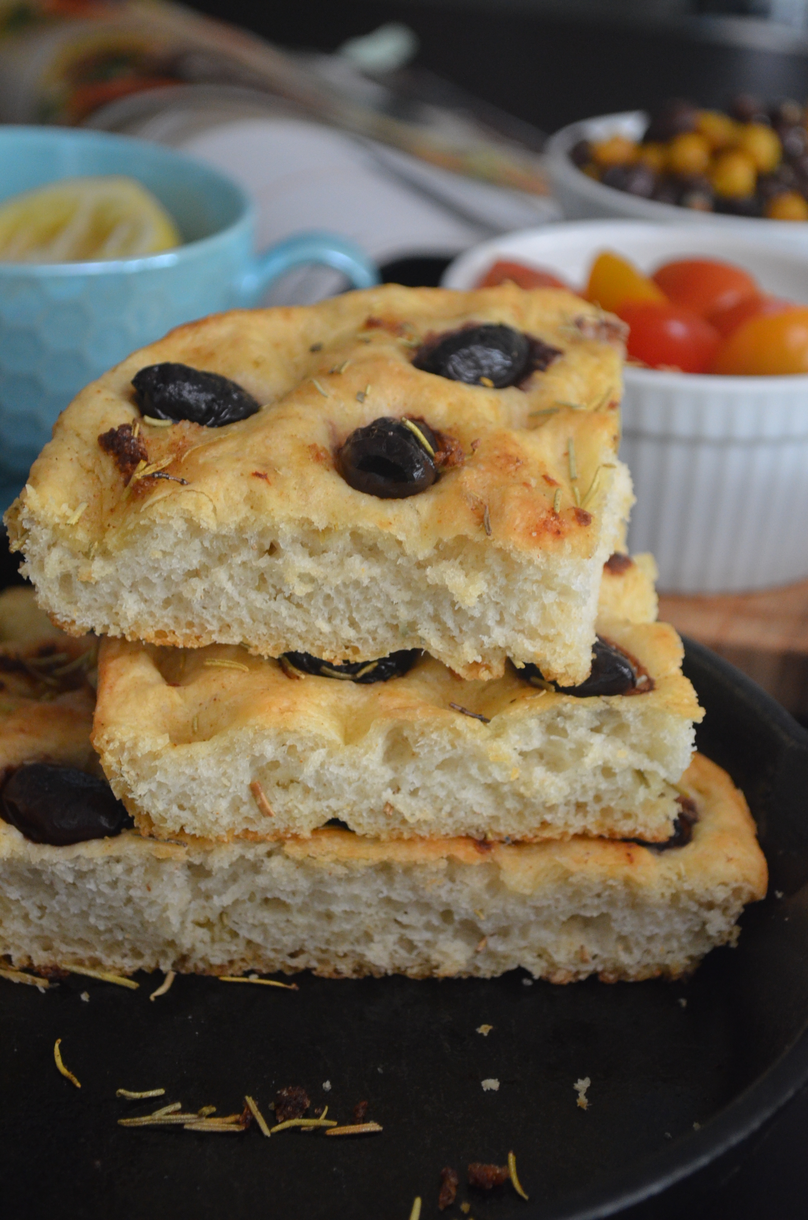 [VIDEO] Small Batch Skillet Kalamata Olive Focaccia Bread