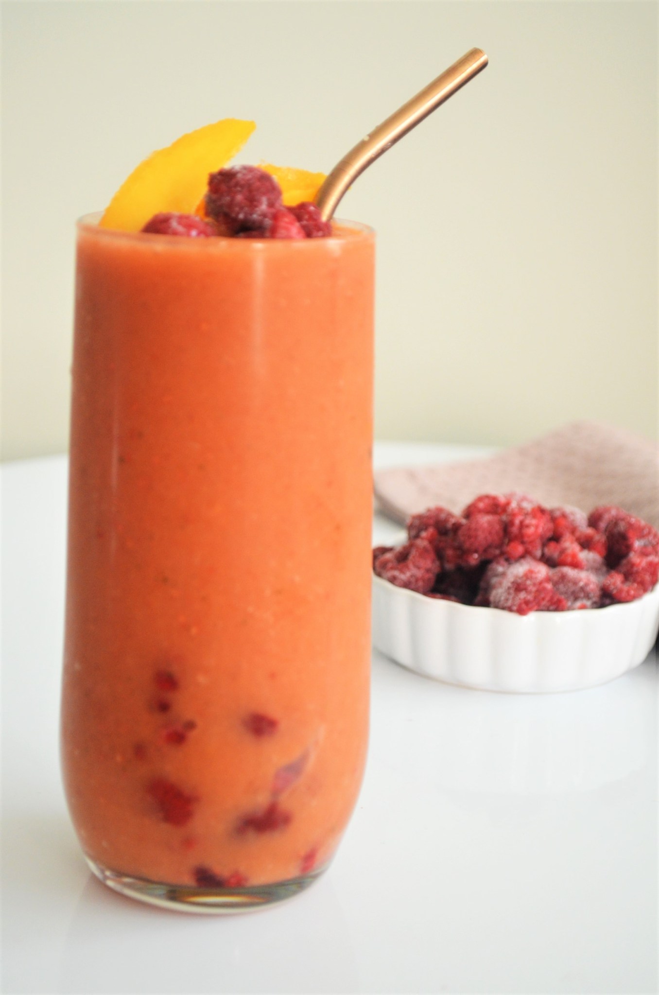 Friday Drink Day – Dairy Free Mango Raspberry Smoothie, 3 Ways