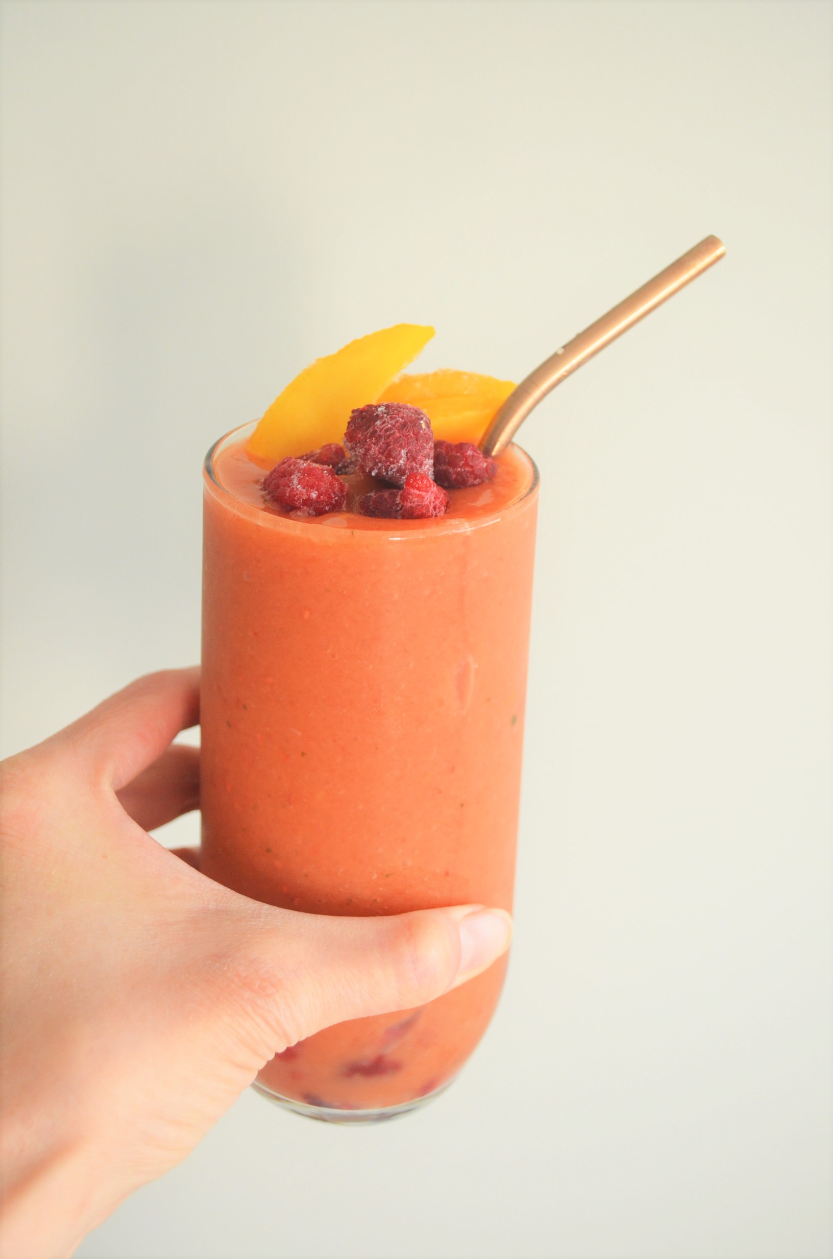 Friday Drink Day – Dairy Free Mango Raspberry Smoothie, 3 Ways