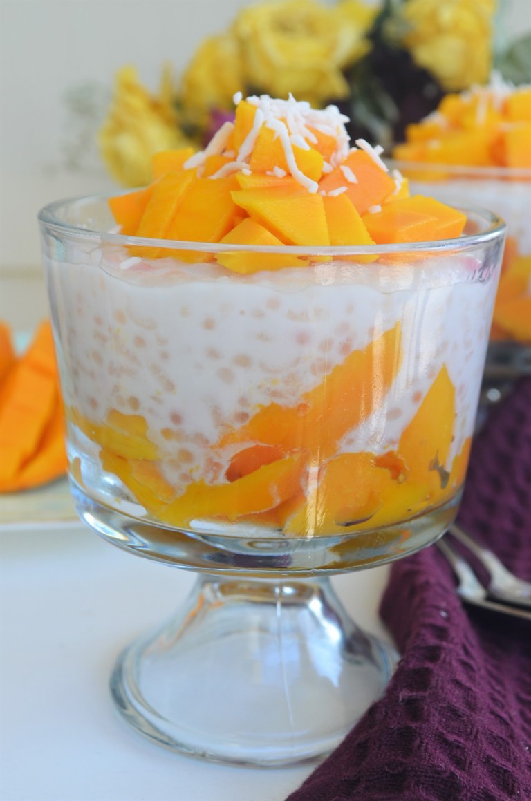 Small Batch Coconut Mango Rice Pudding Parfait