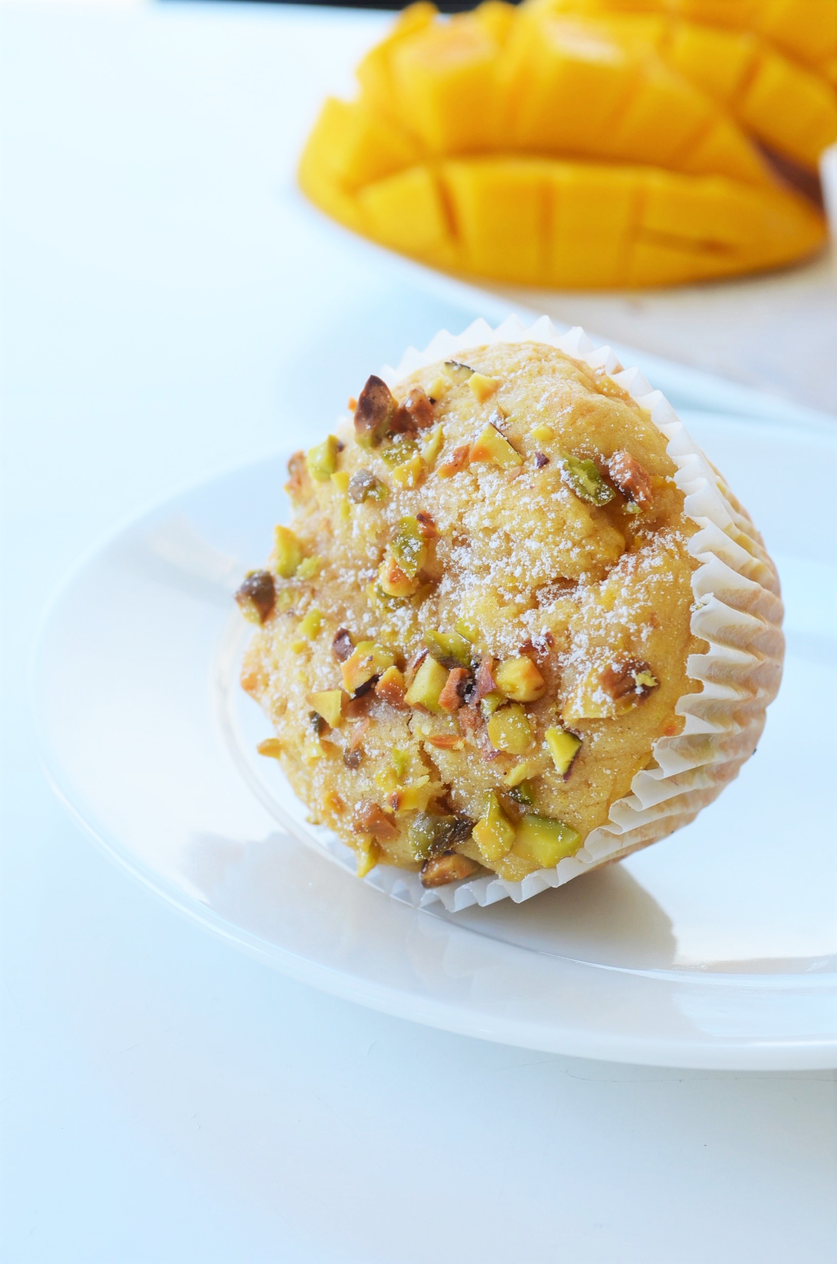 Small Batch Mango and Pistachio Muffin