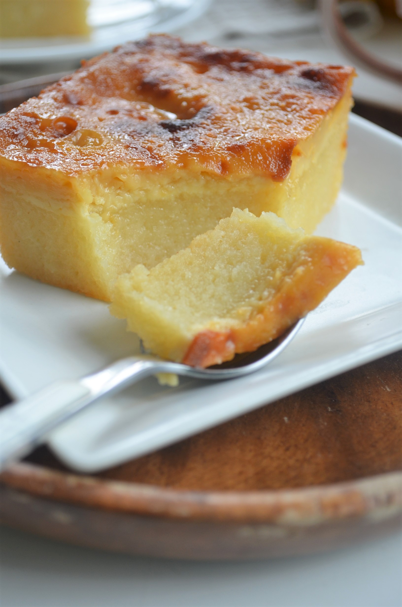 Easy Cassava Cake Recipe with Custard Topping