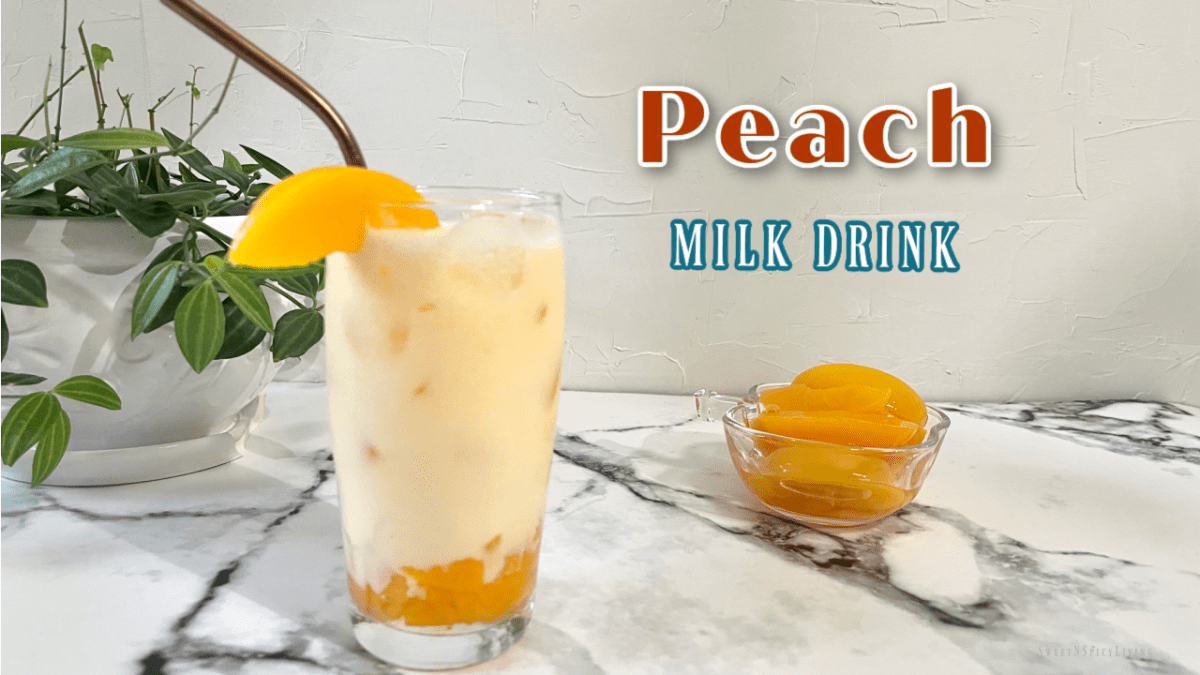 [VIDEO] Creamy Peach Milk Drink