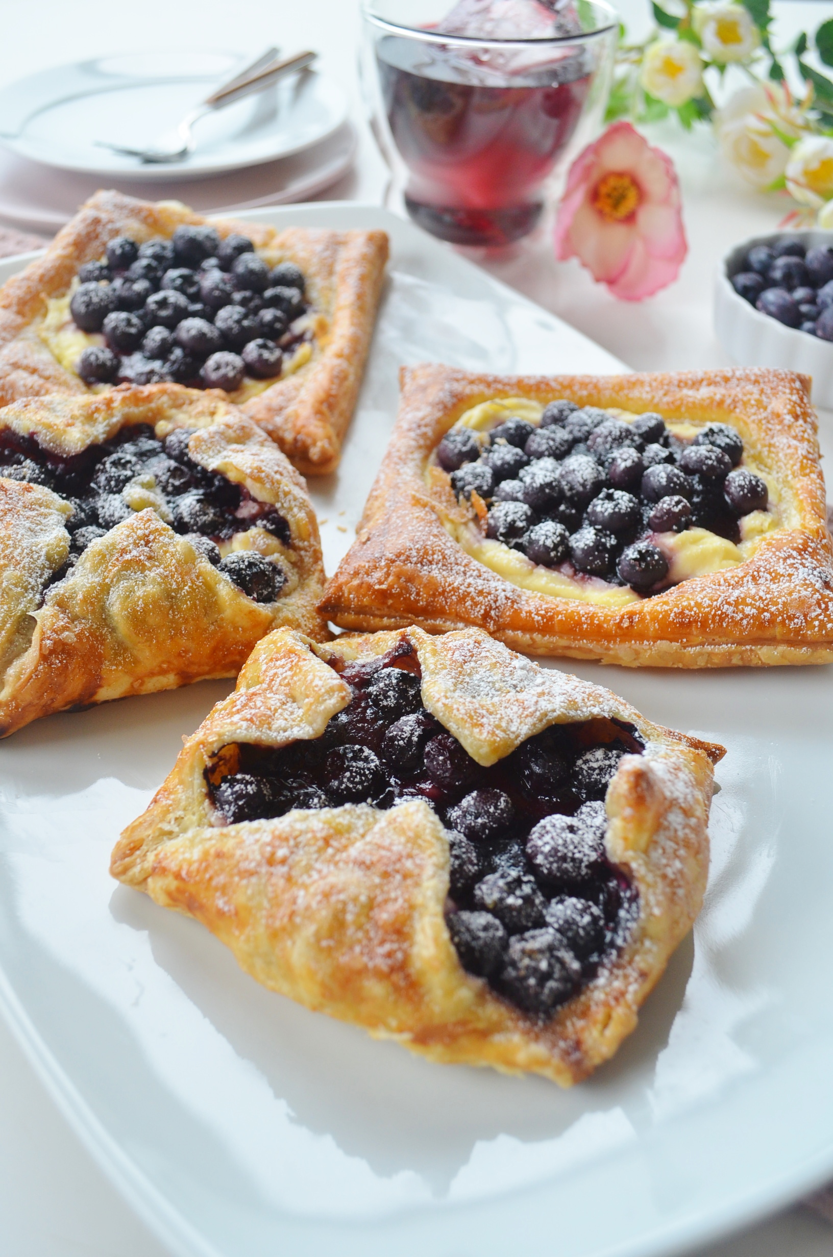 Small Batch 4 Ingredients Blueberry Danish